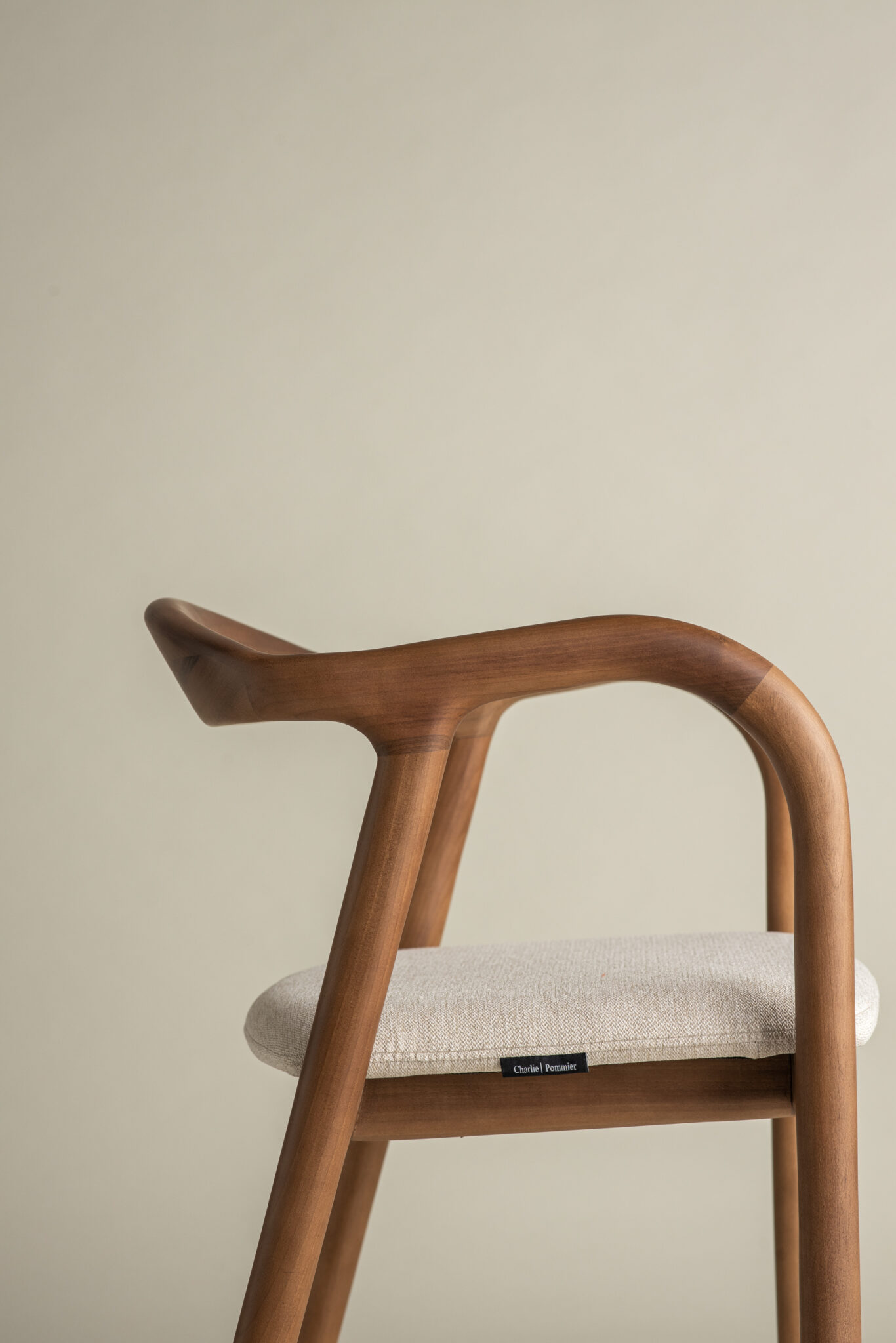 Mosso chair, skillfully crafted from solid wood by Charlie Pommier.